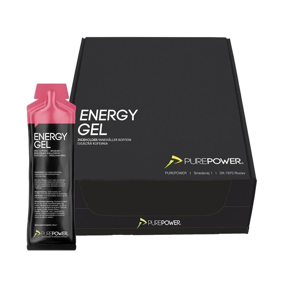 PurePower Energy Gel Caffeine Framboos 20 Stuks koop je bij Futurumshop.nl